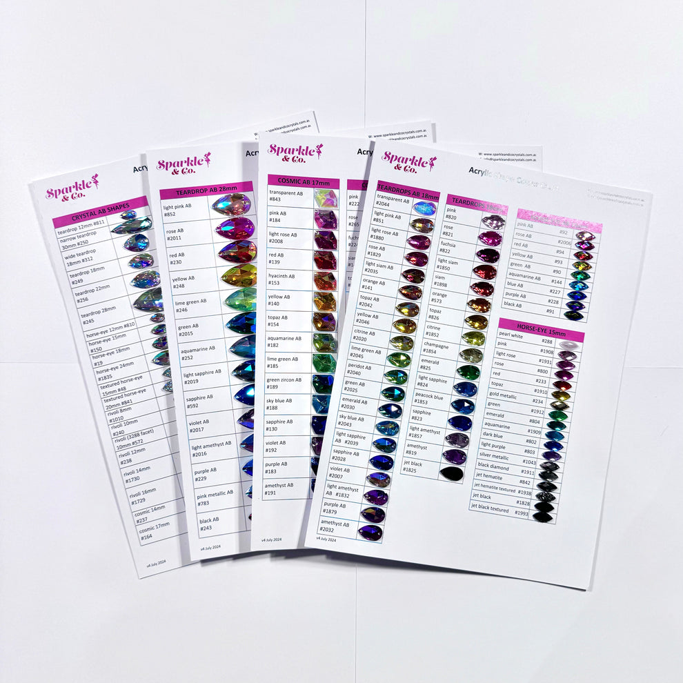 Acrylic Crystal Shapes Chart | Sparkle & Co. Crystals